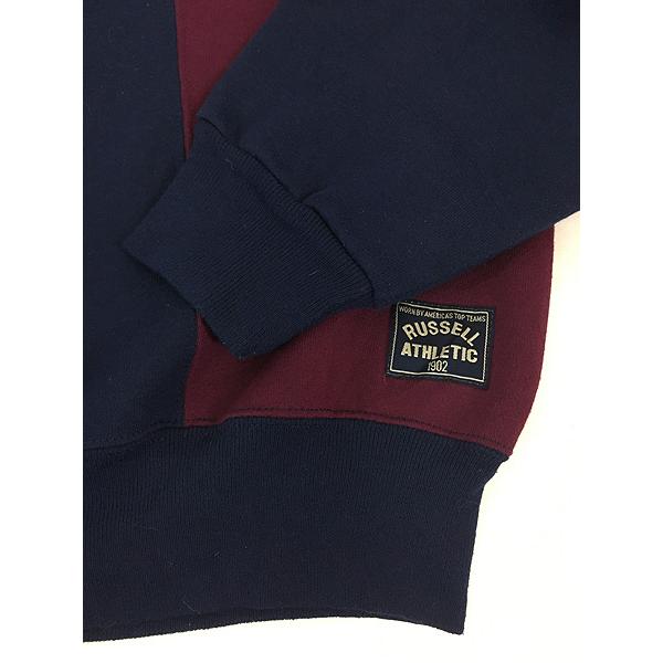 古着 90s USA製 Russell 2tone カラー パターン 前V スウェット