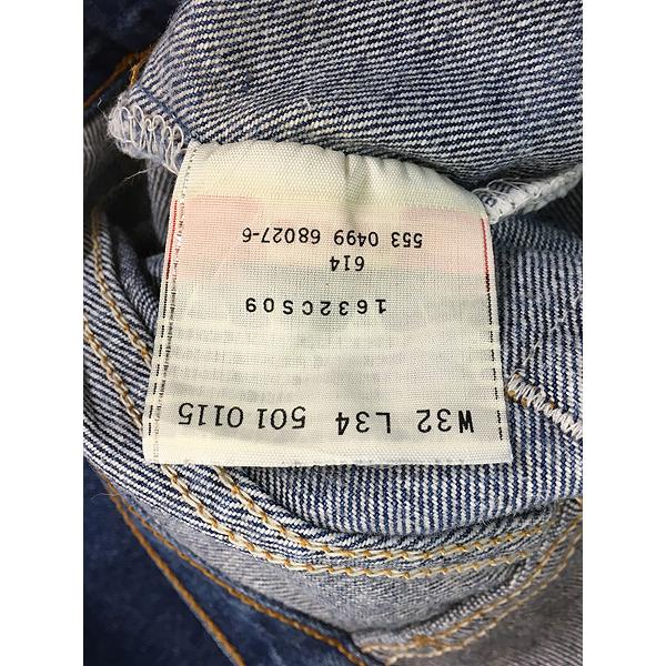 古着 90s USA製 Levi's 501-0115 濃紺 ブルー デニム パンツ ジーンズ