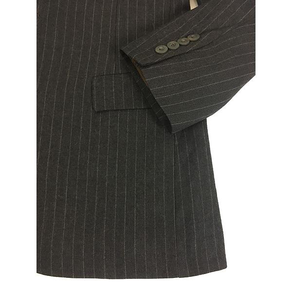 古着 80s USA製 Christian Dior ダーク ストライプ ウール テーラード