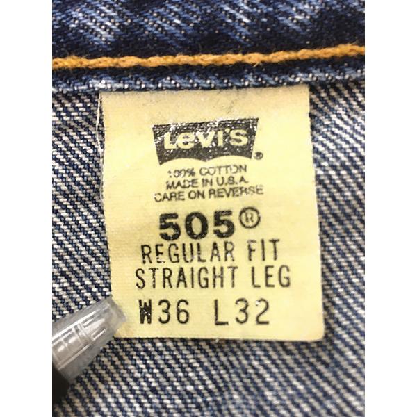 古着 00s USA製 Levi's 505-4886 濃紺 ブルー デニム パンツ ジーンズ