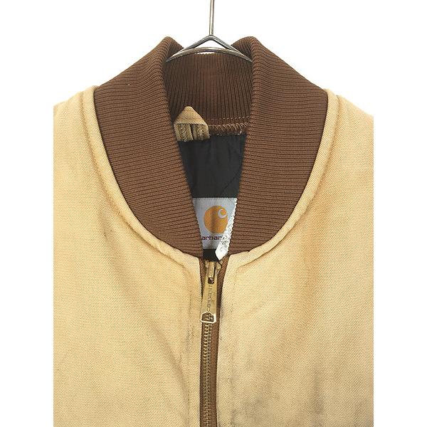 古着 90s USA製 Carhartt フェード ブラック ダック 首リブ 腰ゴム