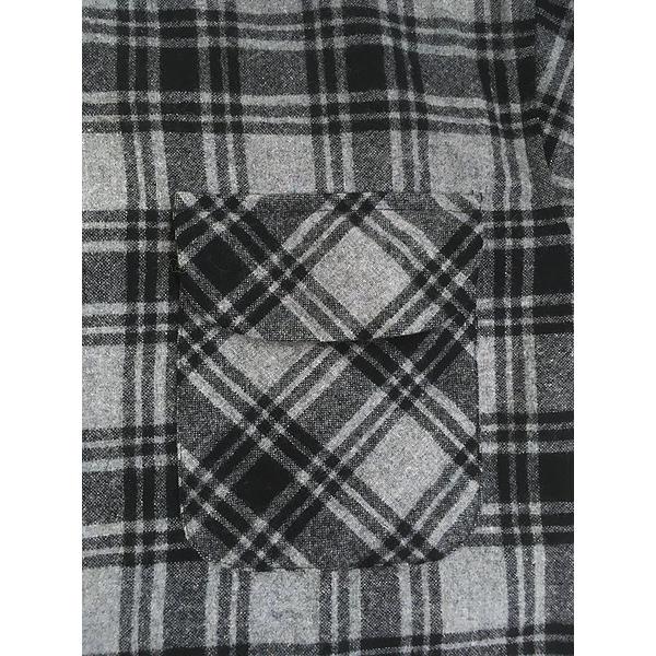 古着 00s- Pendleton ブラック × グレー バッファロー チェック 開襟