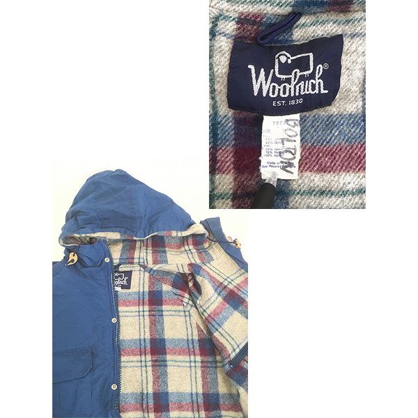 古着 80s USA製 WoolRich チェック ウール ライナー 60/40 クロス