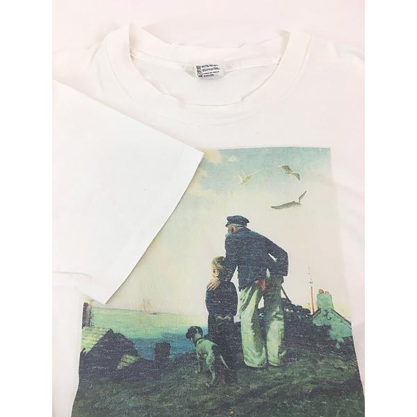 古着 90s USA製 Norman Rockwell 「Outward Bound」 フォト ピクチャー