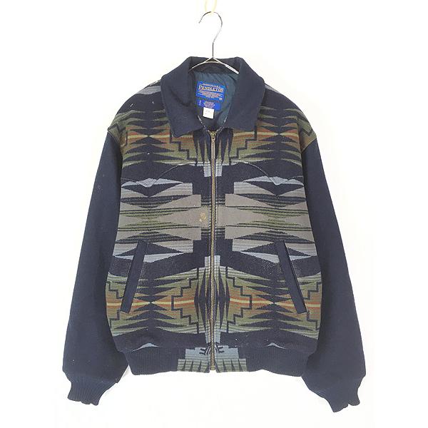 古着 90s USA製 Pendleton 「High Grade Western Wear」 パデッド ネイティブ チマヨ ウール ブランケット ジャケット M : 古着屋ドラセナYahoo ...