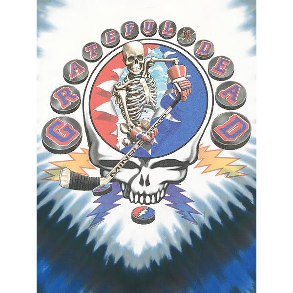 古着 90s USA製 Grateful Dead 「Minglewood」 ホッケー スカル デッドヘッド サンダー ロック バンド タイダイ Tシャツ L 古着 90s USA製 Grateful Dead 「Minglewood」 ホッケー スカル デッド