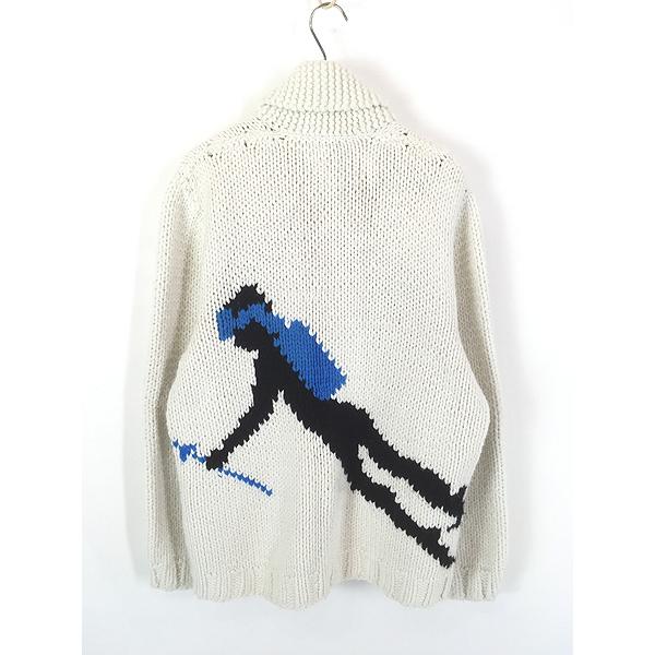 レディース 古着 70s タツノオトシゴ 素潜り ショールカラー