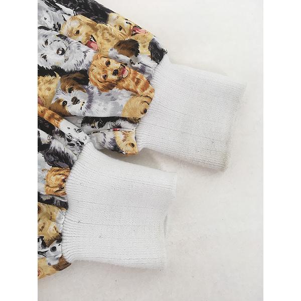 レディース 古着 90s Universal Scrubs 犬 マルチ アニマル 総柄 ノー