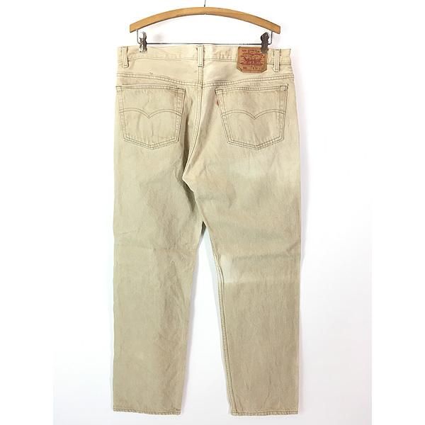 古着 90s USA製 Levi's 501-6122 ベージュ カラー デニム パンツ