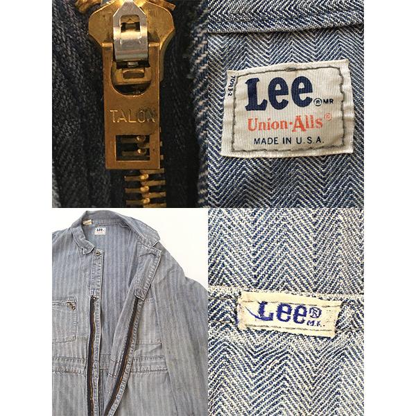 古着 60s USA製 Lee Union-Alls ヘリンボーン デニム ワーク 古着 60s USA製 Lee Union-Alls ヘリンボーン デニム ワーク