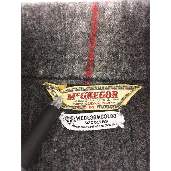 古着 60s USA製 McGREGOR ニット コンビ シャドー チェック プル