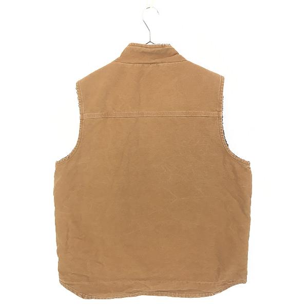 古着 Carhartt 裏ボア ブラウン ダック ハイネック ベスト L Tall