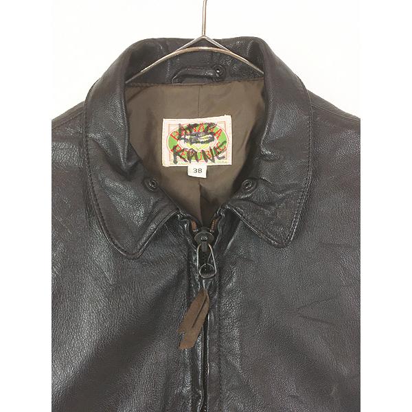 古着 80s USA製 BANANA REPUBLIC 本革 ゴートスキン レザー フライト ジャケット 38 古着 80s USA製 BANANA REPUBLIC 本革 ゴートスキン レザー フライト