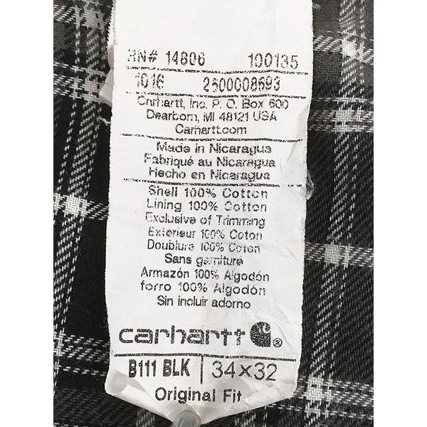 古着 10s Carhartt 裏地 チェック BLK ブラック ダック ペインター