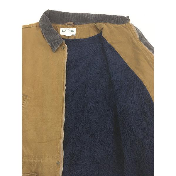 古着 80s USA製 LL Bean 襟 コーデュロイ 裏地 パイル ボア ブラウン