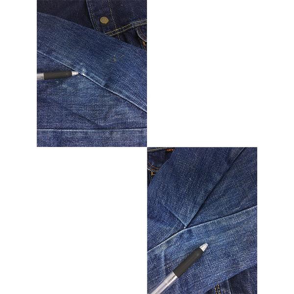 古着 70s KEY Imperial 混合ステッチ ハンド ポケット付 濃紺 デニム