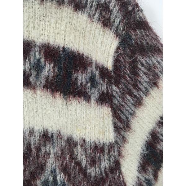 古着 60s NORSE フェアアイル ボーダー シャギー モヘア ウール ニット