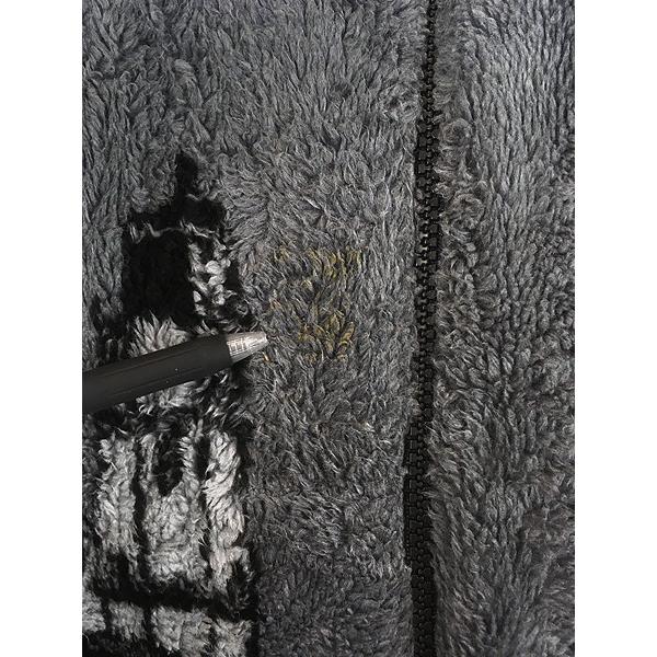 古着 90s USA製 OCEAN EAST 家 灯台 街並み モノクロ 総柄 フリース