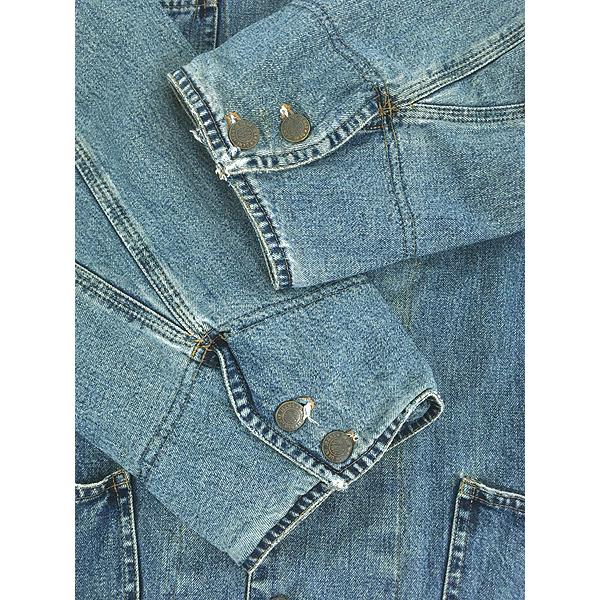 古着 90s DKNY バッファロー チェック ライナー コーデュロイ襟 ブルー