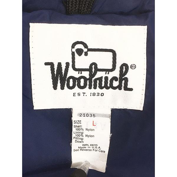 古着 80s USA製 WoolRich 軽量 100% ナイロン シェル グース ダウン