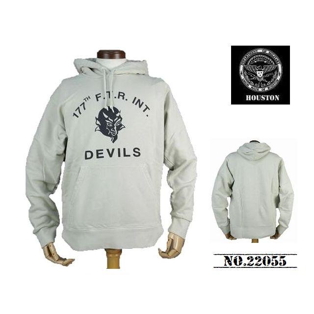 HOUSTON（ヒューストン） 【送料無料 30%OFF】HOUSTON ピグメント加工 スウェットパーカー 「DEVILS」 NO ...