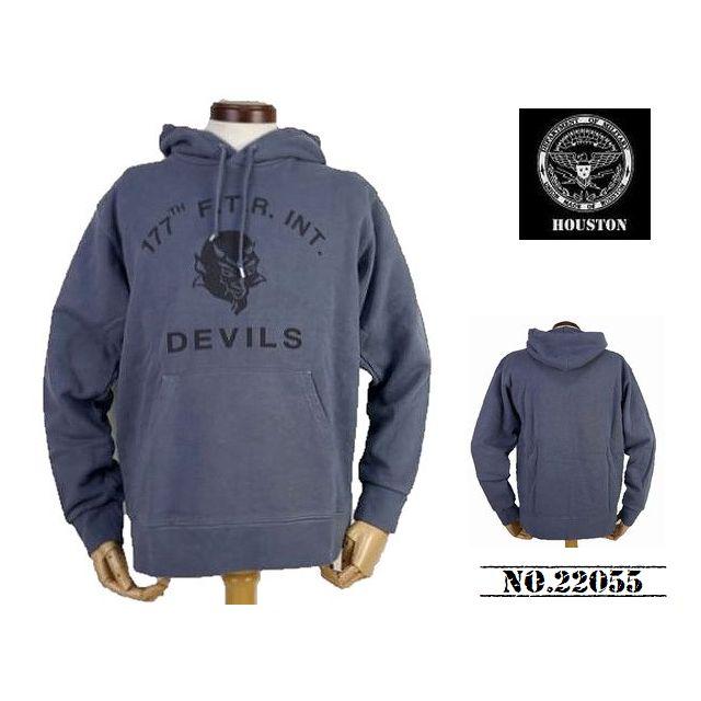 HOUSTON 【送料無料 30%OFF】HOUSTON ヒューストン ピグメント加工 スウェットパーカー 「DEVILS」 NO.22055 ...