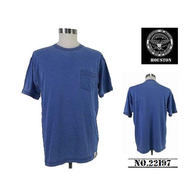 HOUSTON 【送料無料 39%OFF】HOUSTON ヒューストン インディゴポケット 半袖Tシャツ NO.22197 VINTAGE ...