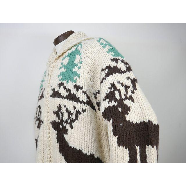 HOUSTON 【送料無料 30%OFF】HOUSTON ヒューストン HAND KNIT・手編み カウチンセーター 「 DEER」 NO.22243 NATURAL_Lサイズ ...