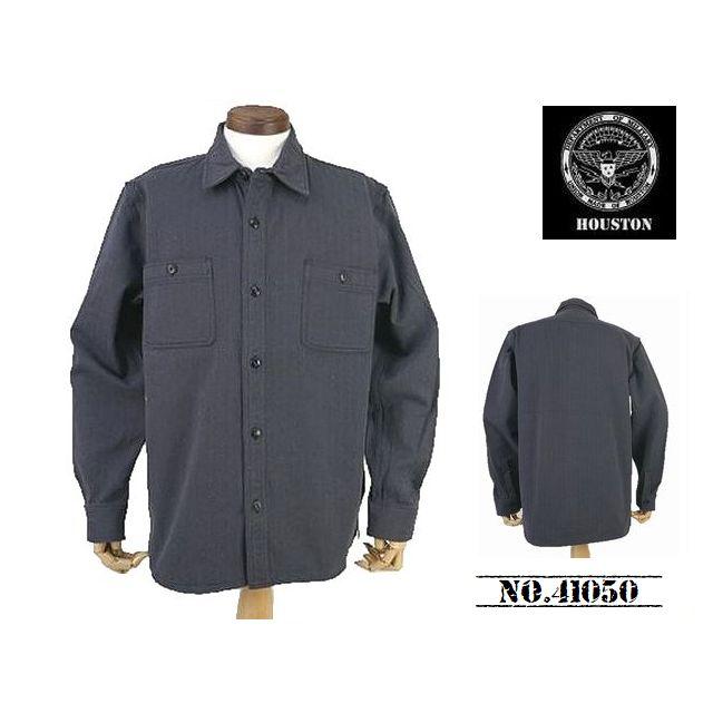 HOUSTON 【送料無料 34%OFF】HOUSTON ヒューストン ヘビービエラ ヘリンボーン WORKシャツ NO.41050 ...