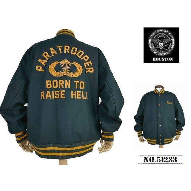 HOUSTON 【送料無料 44%OFF】HOUSTON ヒューストン メルトン アワードジャケット 「PARATROOPER」 NO ...