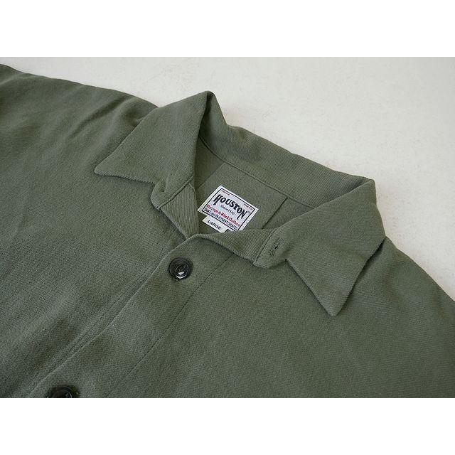HOUSTON 【送料無料 41%OFF】HOUSTON ヒューストン コットンリネン ワイドシャツジャケット NO.51369 OLIVE ...