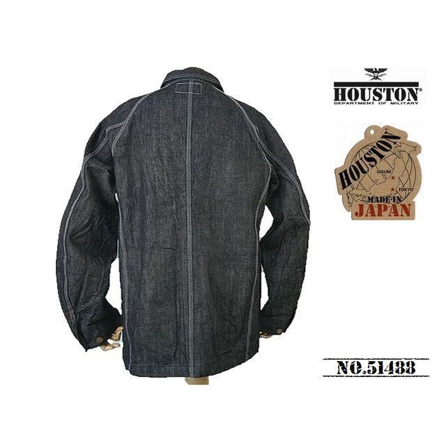 HOUSTON（ヒューストン） 【送料無料 37%OFF】HOUSTON セルビッヂデニム カバーオール 日本製 NO.51488 BLACK ...
