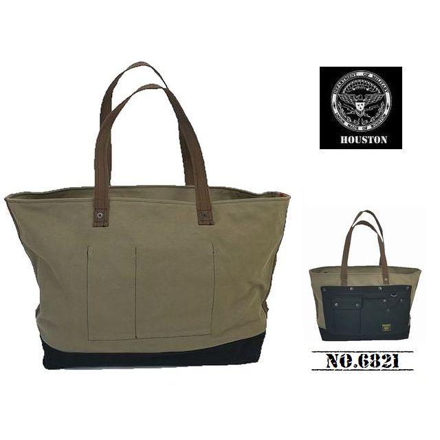 【送料無料 39%OFF】HOUSTON ヒューストン コットン キャンバス トートバッグ TOTO BAG NO.6821 OLIVE ...