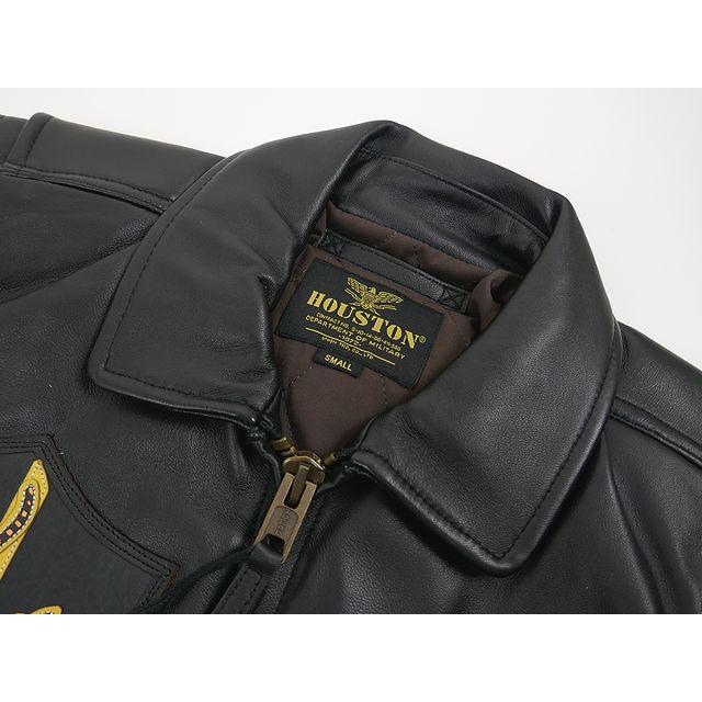 【送料無料 39%OFF】HOUSTON ヒューストン シープスキン レザー CWU-45P フライトジャケット PATCH CUSTOM NO.8194 BLACK_Sサイズ : 8194 ...