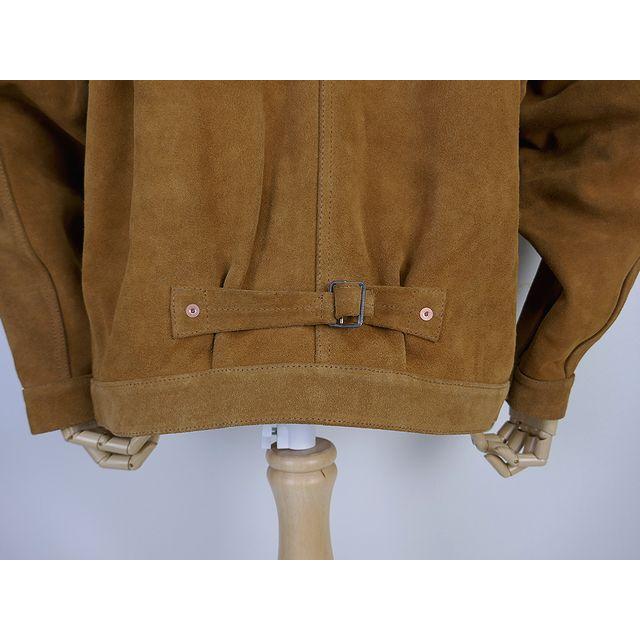 HOUSTON 【送料無料 51%OFF】HOUSTON ヒューストン カウスゥエード 牛革 トラックジャケット (少々汚れ有) NO.8213 CAMEL_40サイズ : DRAGON ...