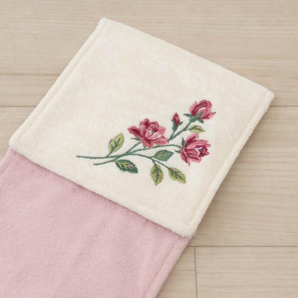 センコー yorisou ミニローズ刺繍が可憐な スイートローズ ペーパーホルダーカバー ピンク 優しいカラー パステルカラー トイレタリー ...