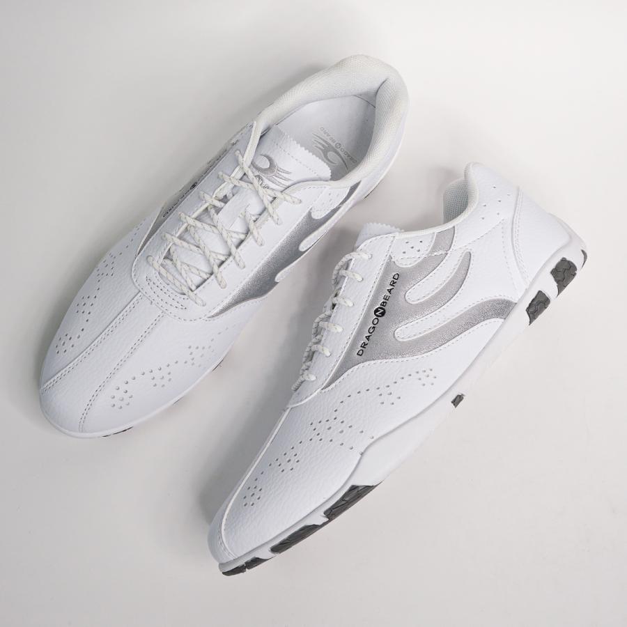 DRAGON BEARD（ドラゴンベアード） 公式 DB 680sy WHT/SIL スニーカー 再入荷 復刻 メンズファッション コーデー オールシーズン 薄底 オリジナル クラシック ...