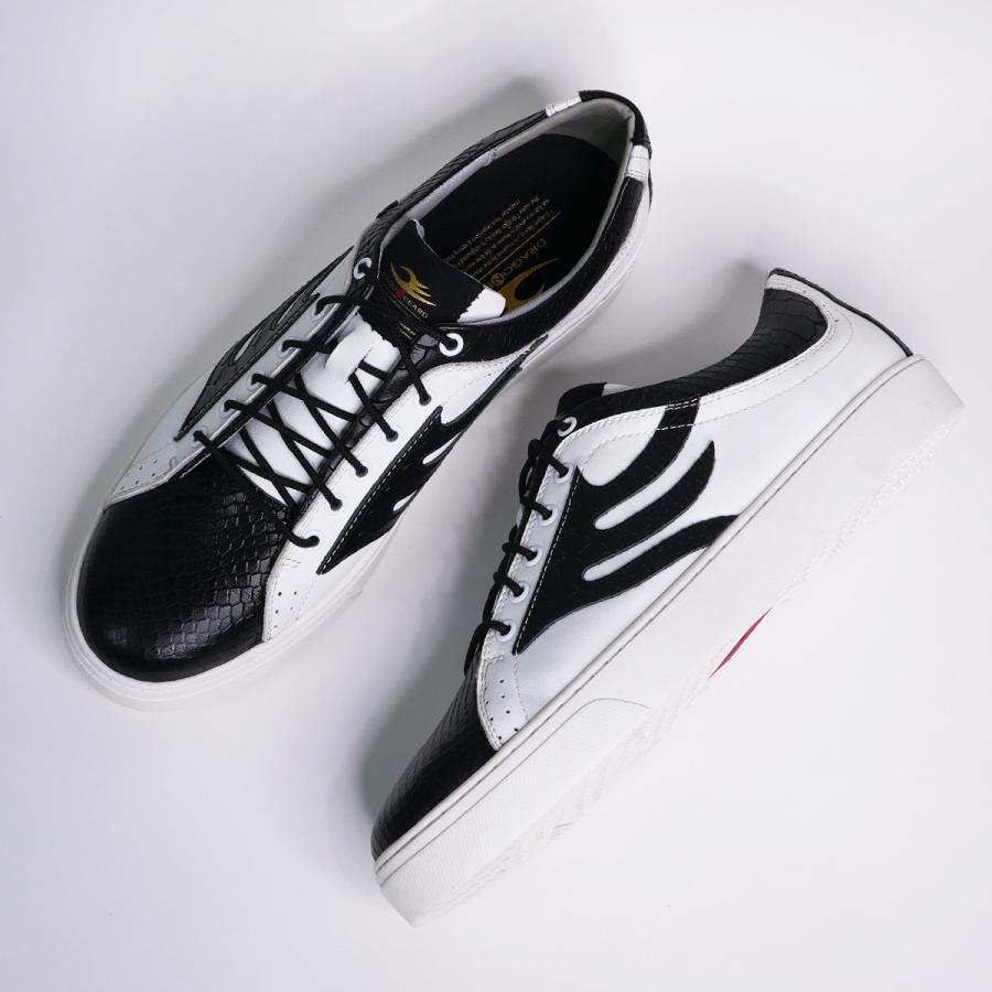 DRAGON BEARD ドラゴンベアード 公式 DB 1002 REVO WHT/BLKcr NEW メンズ ファッション スニーカー ストリート アメカジ コート クラシック クロコ ...