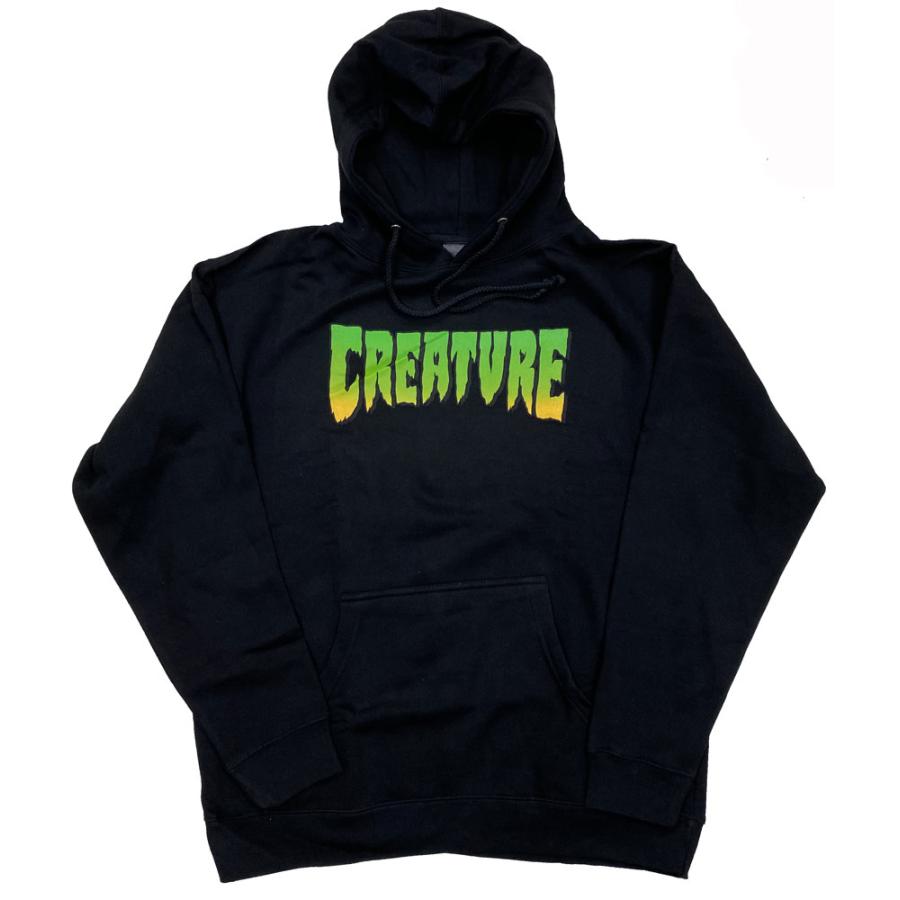 CREATURE・クリーチャー・CREATURE LOGO・ブラック・パーカー・プルオーバー・かぶりパーカー : cre-h-logo ...