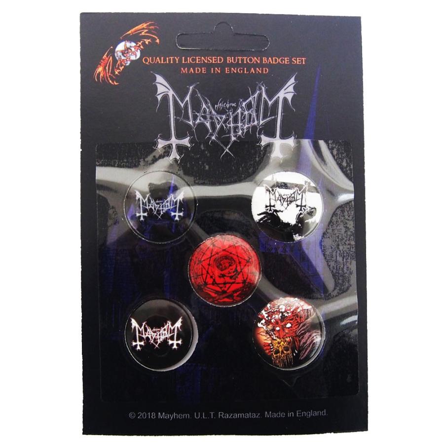 メイヘム・MAYHEM・De Mysteriis dom・ BADGE SET・缶バッジセット(5個入り) : DRAGTRAIN - 通販 ...