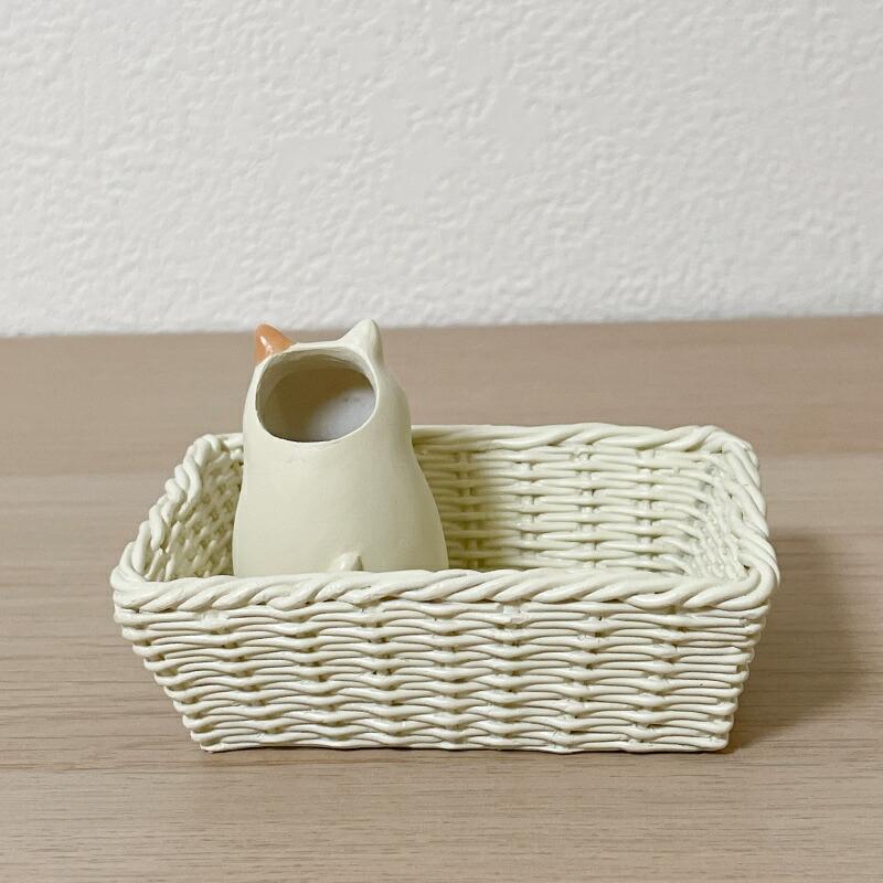 にゃふにゃふ レジン マルチトレイ ペン立て アイボリー : DRAWER PLUS - 通販 - Yahoo!ショッピング