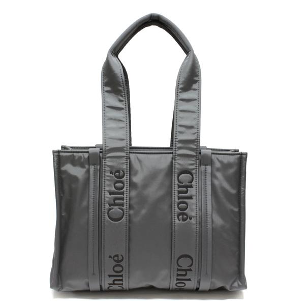 Chloe クロエ WOODY ミディアム トートバッグ【066 ELEPANT GREY】 CHC23WS383L41 066/l-bag : drawers ドロワーズ - 通販 ...