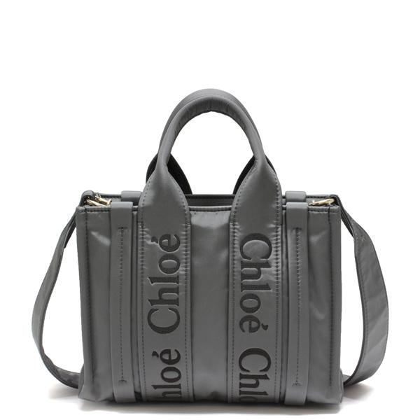 Chloe クロエ WOODY スモール トートバッグ【066 ELEPANT GREY】 CHC23WS397L41 066/l-bag : drawers ドロワーズ - 通販 ...
