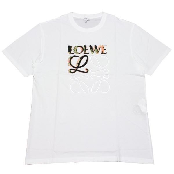 LOEWE 24SSモデル ロエベ メンズ RELAXED FIT T SHIRT 4L刺しゅう Tシャツ【WHITE/MULTI】 H526Y22J61 2016/【2024SS】m ...