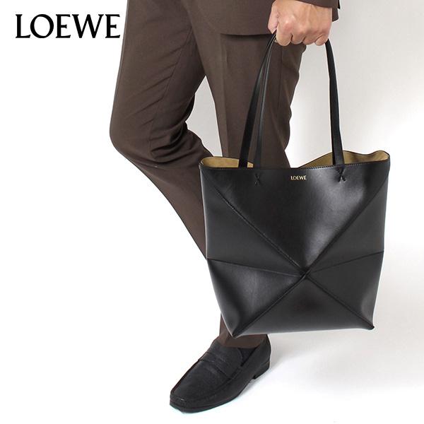 LOEWE 25AWモデル ロエベ PUZZLE TOTE MEDIUM メンズ パズル フォルド トート【1100 BLACK ...