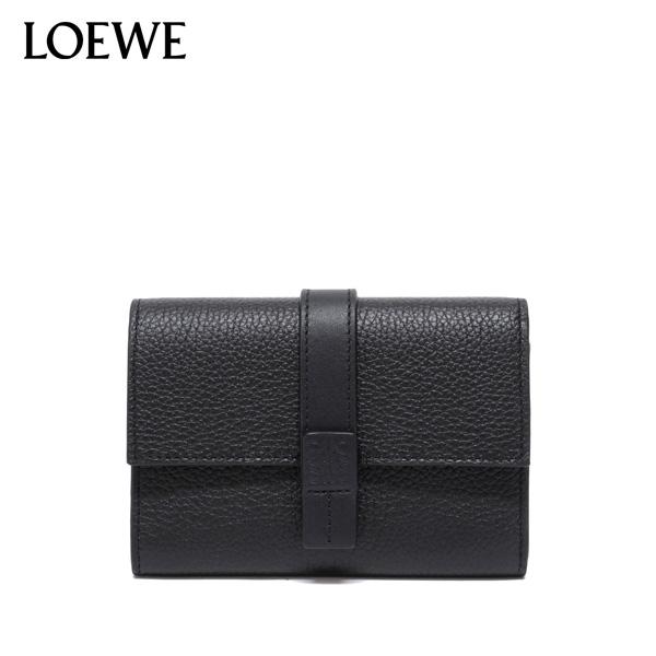 LOEWE（ロエベ） 24SSモデル LOEWE VERTICAL WALLET バーティカル ウォレット スモール 三つ折り財布【BLACK ...