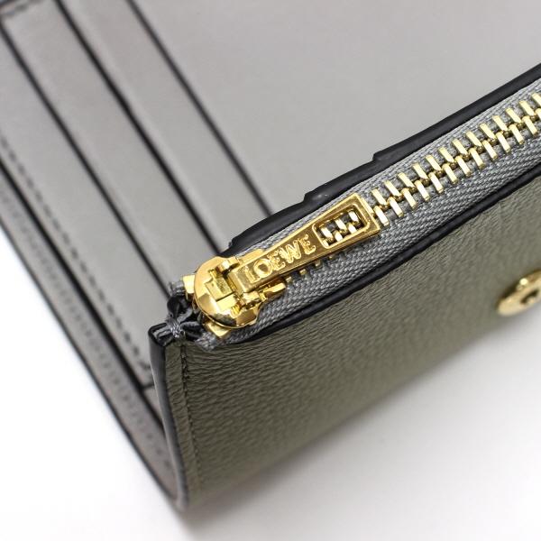 LOEWE ロエベ SMALL VERTICAL WALLET スモール バーティカル ウォレット【SAGE GREEN/DARK KHAKI ...
