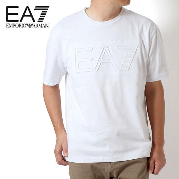 EA7 エンポリオアルマーニ EMPORIO ARMANI エンボス加工ロゴ Tシャツ【ホワイト】 7M000149 AF14772 U0002/【2025SS】m-tops ...