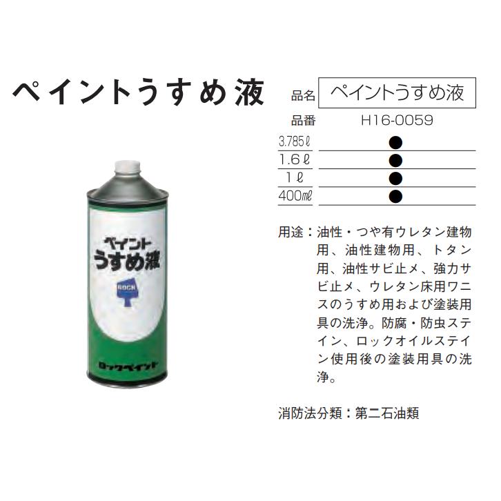 ロックペイント ペイントうすめ液 3.785L : ドリーム オープン - 通販 - Yahoo!ショッピング