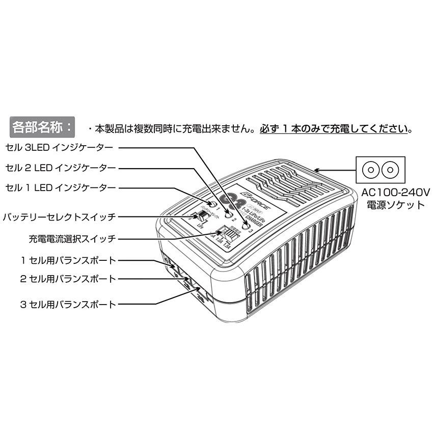 リップ Lipoバッテリー用 G3 チャージャー 充電器 リップ Lipoバッテリー用 G3 チャージャー 充電器